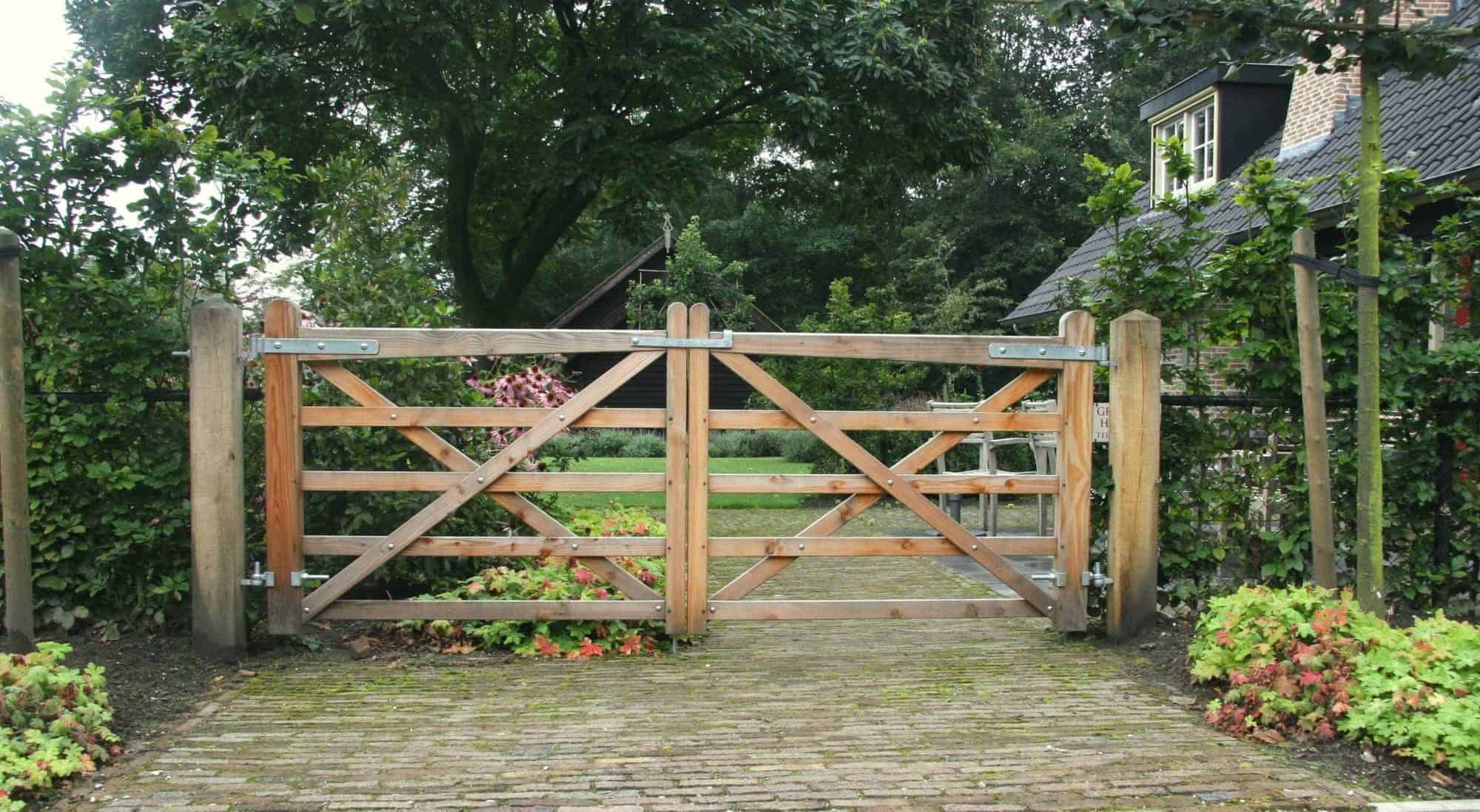 Engelse veldpoort douglas dubbel | duurzaam en elegant | maatwerk - Adéquat