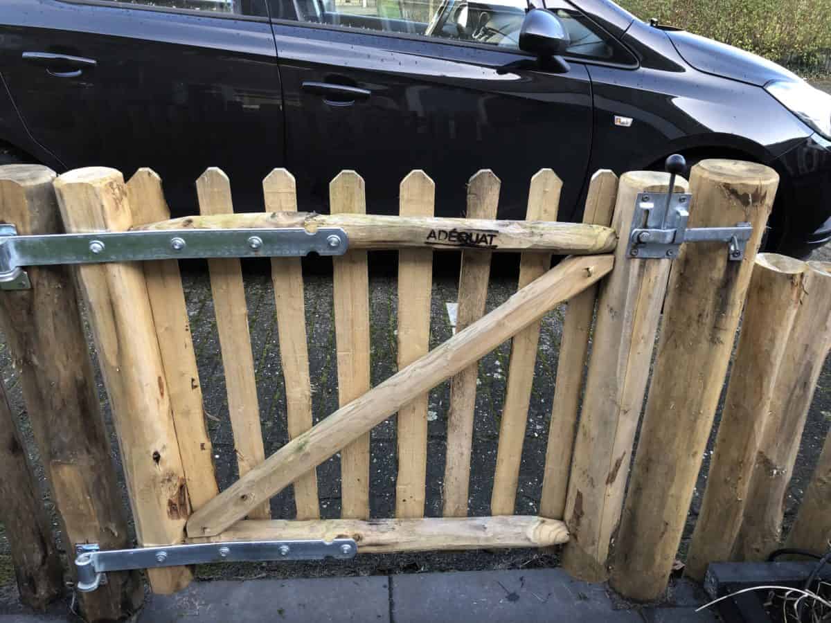 Schapenhek poort kastanje enkel 80 cm hoog - Adéquat